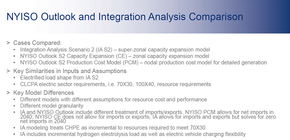 Climate Act Comparison of Generating Resources: Integration Analysis ...