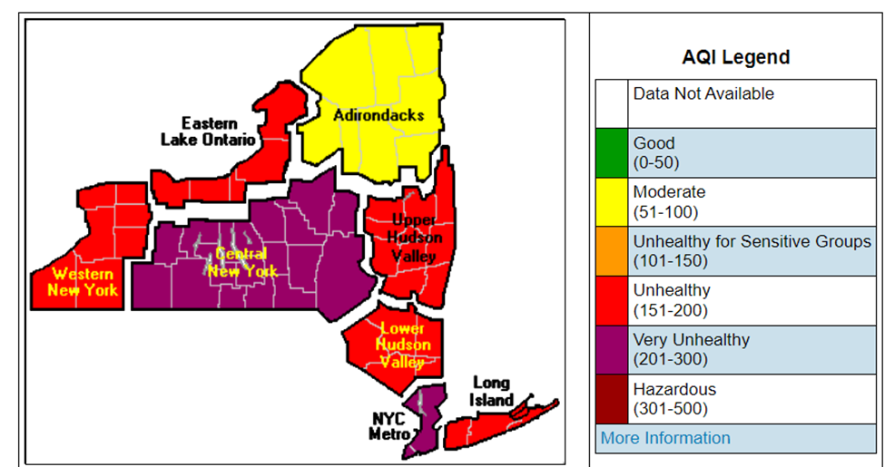 Wildfire Smoke in New York – Pragmatic Environmentalist of New York